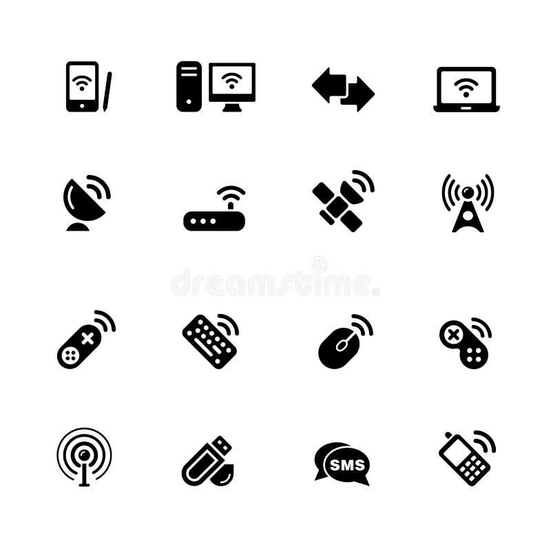 Wireless & Communications // Classic Series Stock Vector - Illustration ...