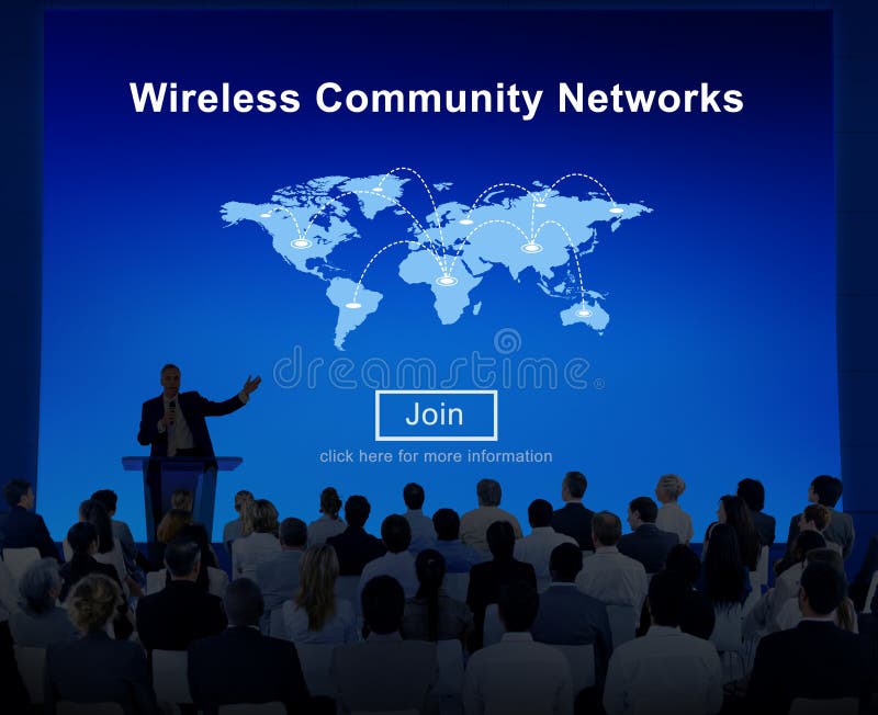 Wireless Community Networks Internet Sharing Concept Stock Image ...
