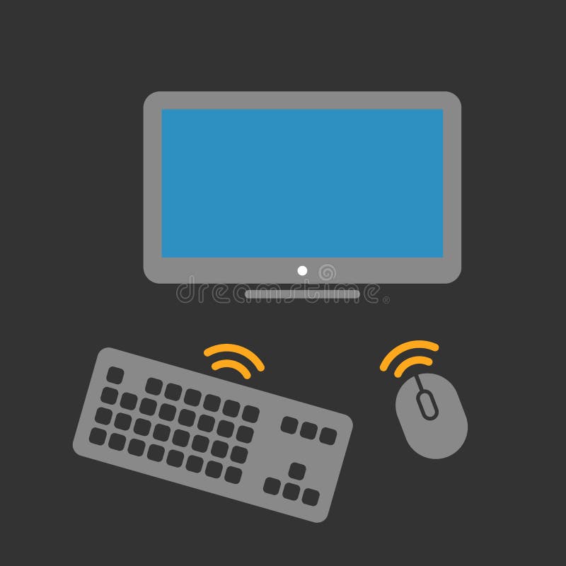 Wireless Computer Equipment Stock Vector - Illustration of flat ...