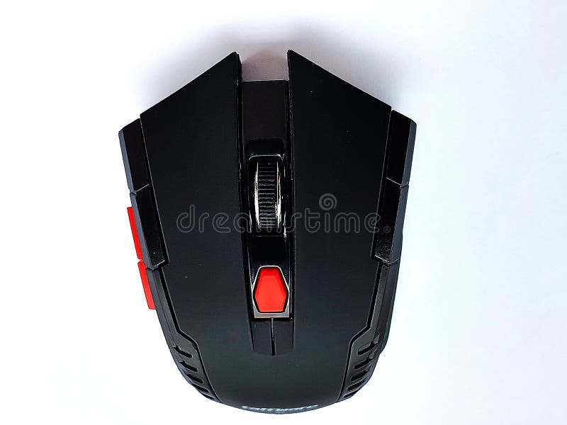 Wireless Computer Mouse, Black Bluetooth Mouse on White Background ...