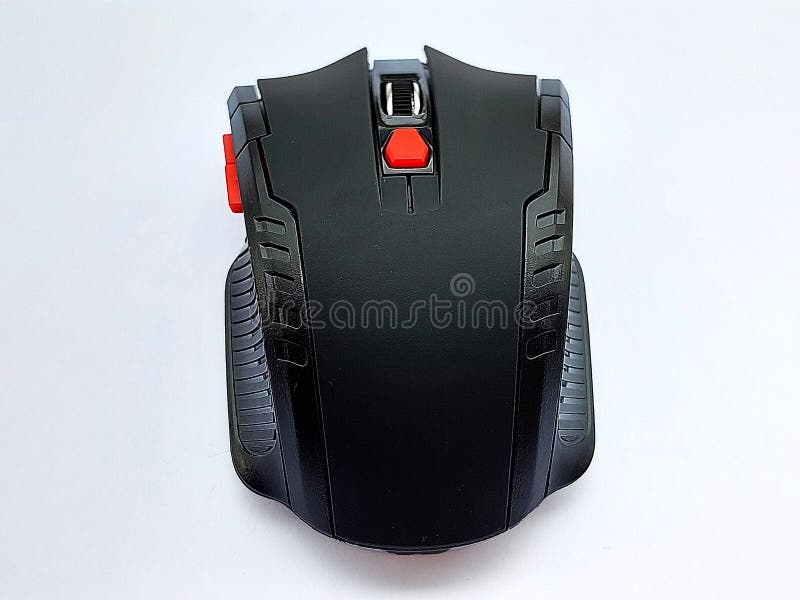 Wireless Computer Mouse, Black Bluetooth Mouse on White Background ...