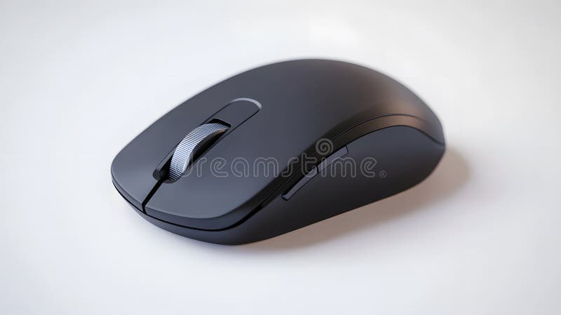 Wireless Computer Mouse Black Ergonomic Design Office Equipment ...