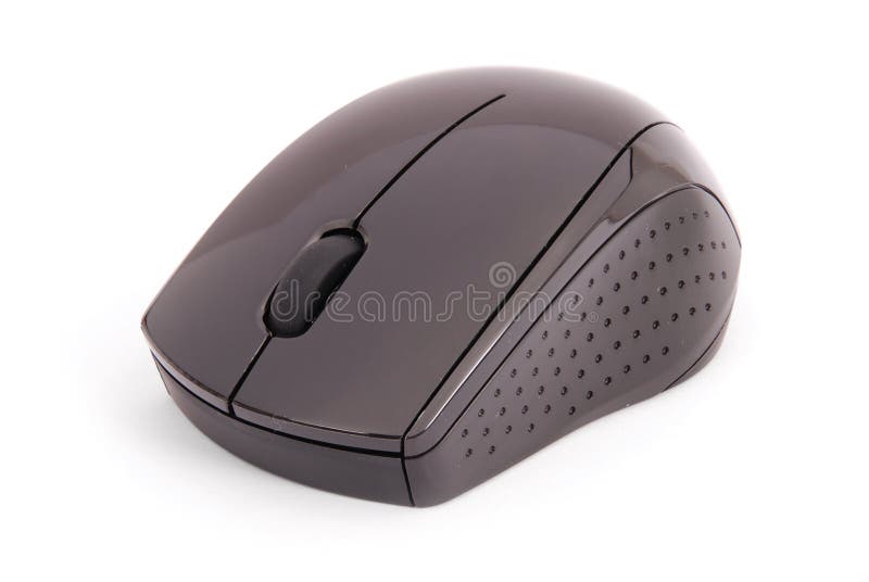 Computer Wireless Mouse on a White Background. Side View Stock Photo ...