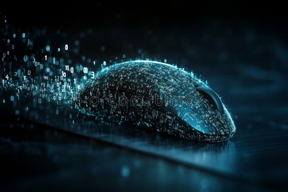 Wireless Computer Mouse Generating a Stream of Binary Code, Embodying ...