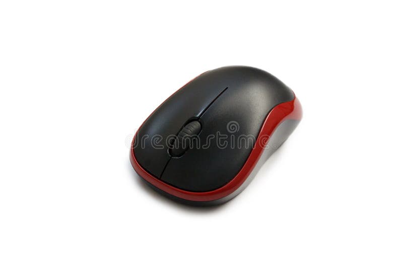 Wireless Computer Mouse Isolated on White Background Stock Photo ...