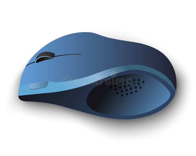 Blue Modern Wireless Computer Mouse Stock Illustrations – 523 Blue ...