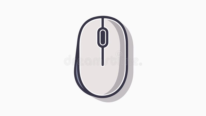 Sleek Wireless Computer Mouse Outline Icon Vector Stock Vector ...