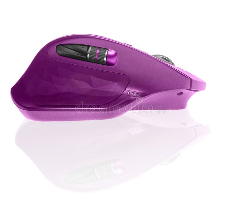Wireless Computer Mouse. Pink Color. Isolated On White Background Stock ...
