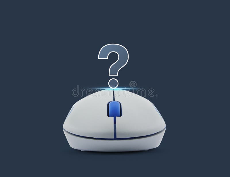 Mouse with a question mark stock photo. Image of mouse - 42645992