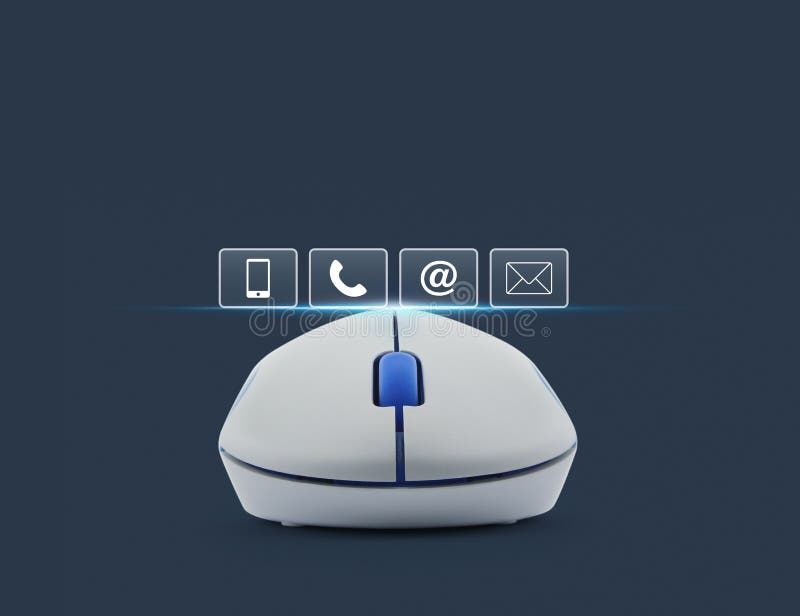 Wireless Computer Mouse with Telephone, Mobile Phone, at and Email ...