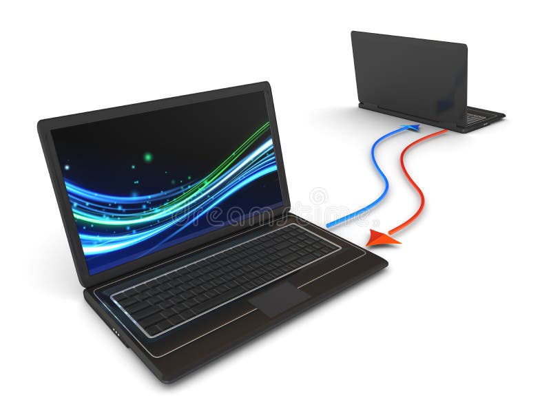 Two Connected Laptops Stock Illustrations – 203 Two Connected Laptops ...