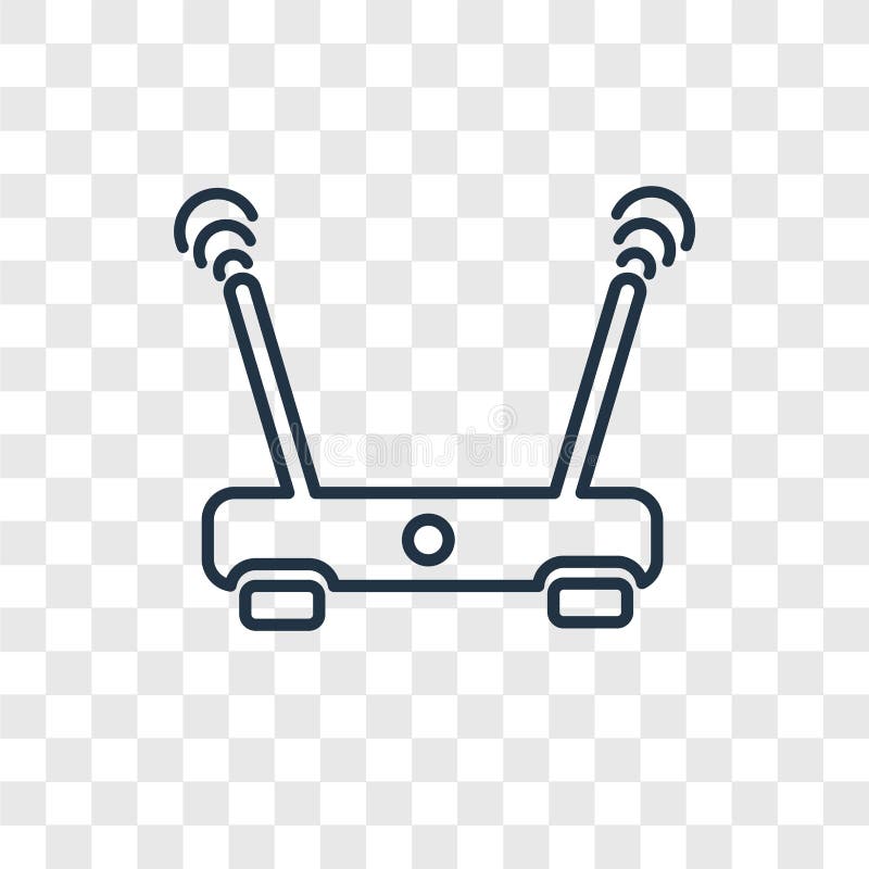 Wireless Concept Vector Linear Icon Isolated on Transparent Back Stock ...