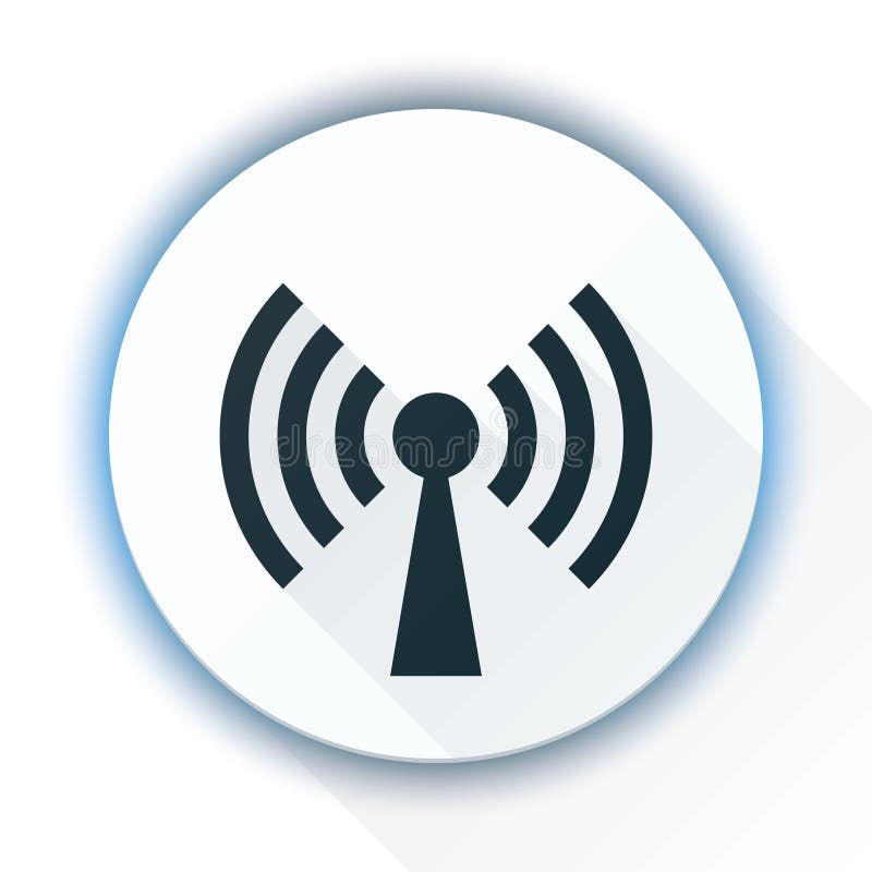 Wireless Connection Button Label Icon Illustration Stock Illustration ...