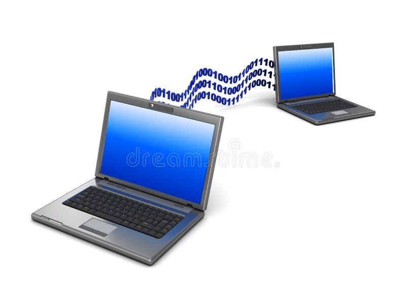 Connected laptops stock illustration. Illustration of connect - 9993919
