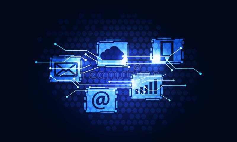 Wireless Connection Background Stock Image - Image of tech, blue: 67592357