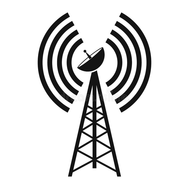 Wireless Connection Black Simple Icon Stock Vector - Illustration of ...