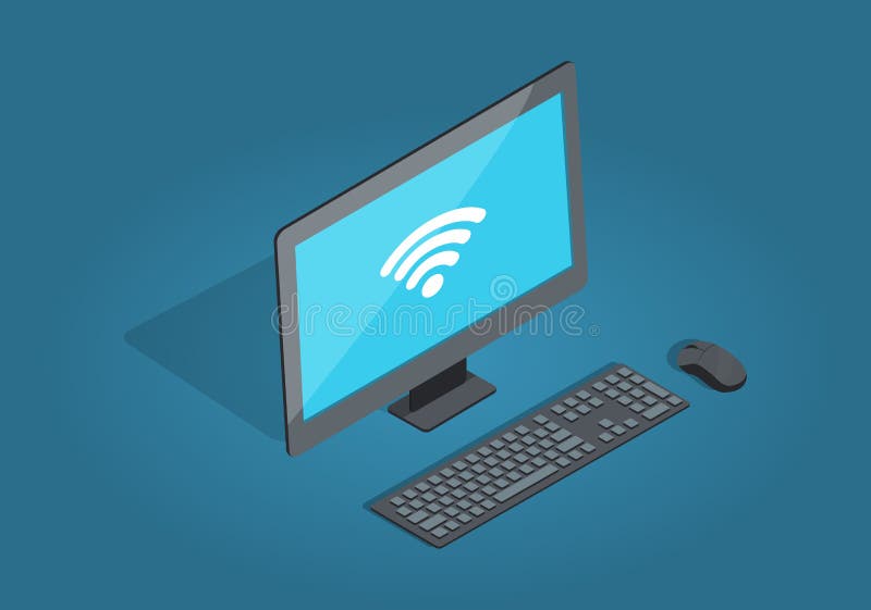 Set of Wireless Connection in Flat Cartoon Style Stock Vector ...