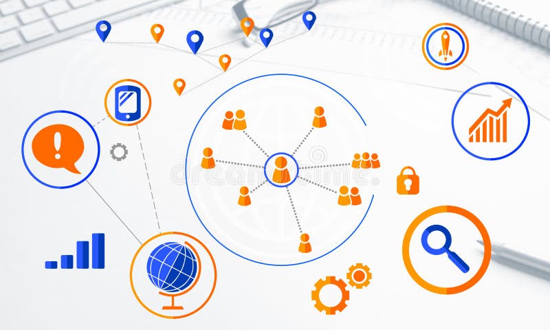 Wireless connection design stock photo. Image of people - 92989084