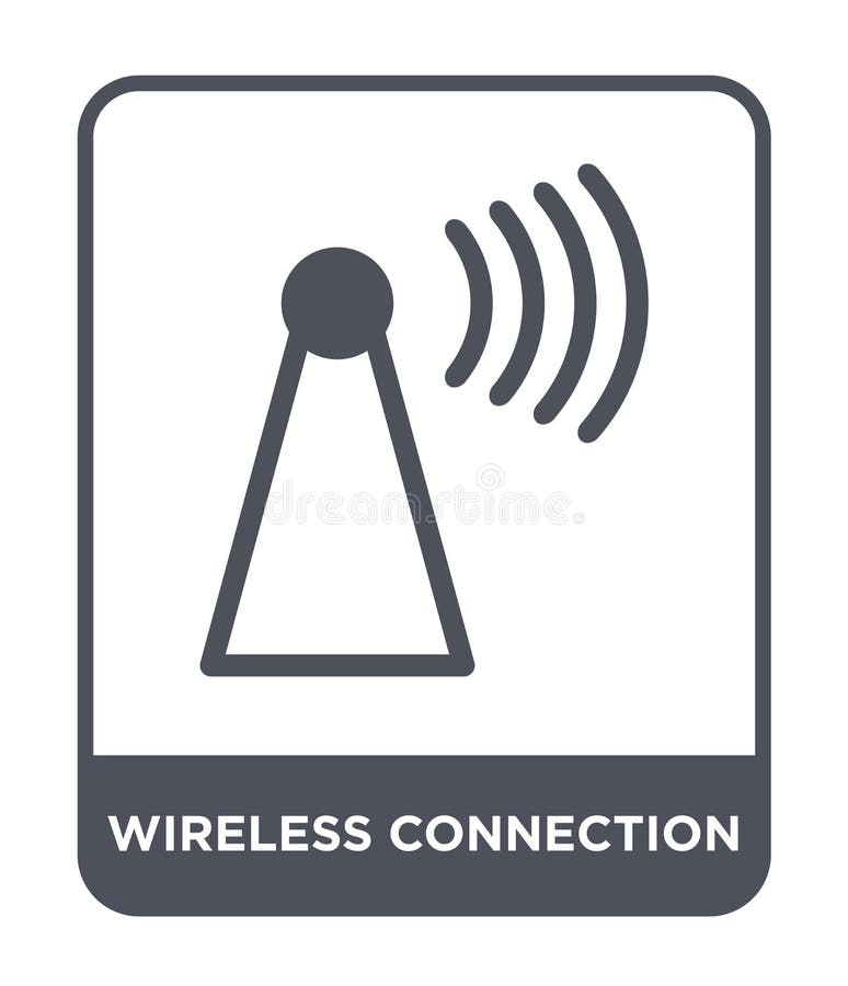 Wireless Connection Icon in Trendy Design Style. Wireless Connection ...