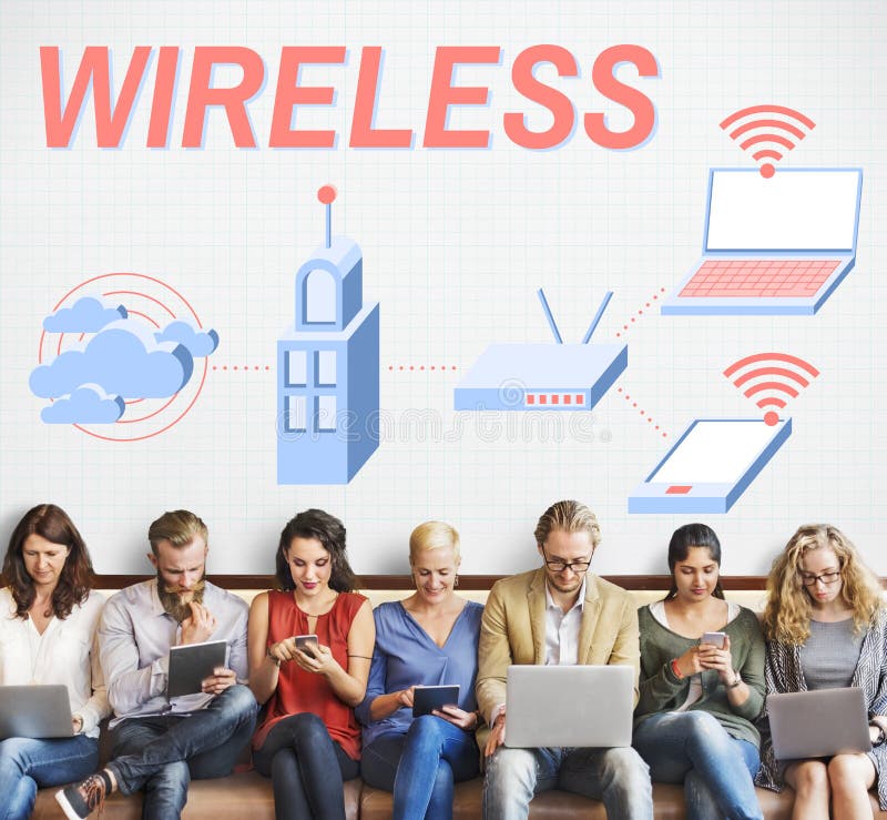 Wireless Connection Internet Modem Network Concept Stock Photo - Image ...