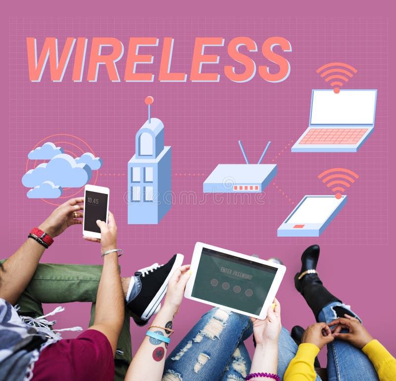 Wireless Connection Internet Modem Network Concept Stock Photo - Image ...