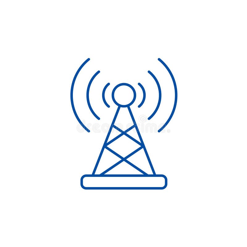 Wireless Connection Line Icon Concept. Wireless Connection Flat Vector ...