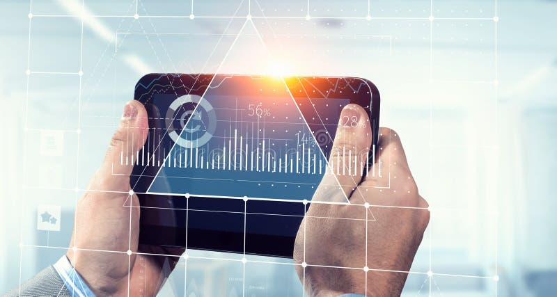 Wireless Connection and Media Technologies . Mixed Media Stock ...