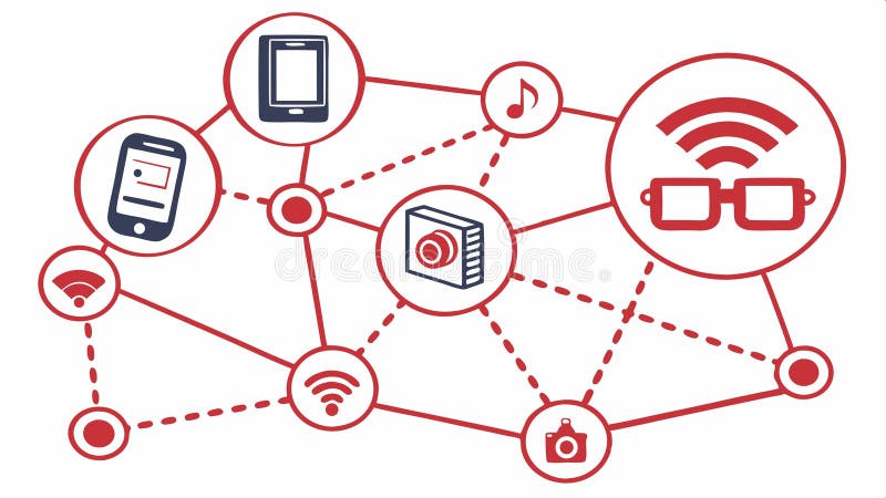 Wireless Connection Network, Digital Devices and Connectivity Vector ...