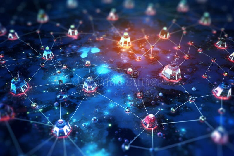 Wireless Connection and Networking Concept. 3d Rendering Toned Image ...