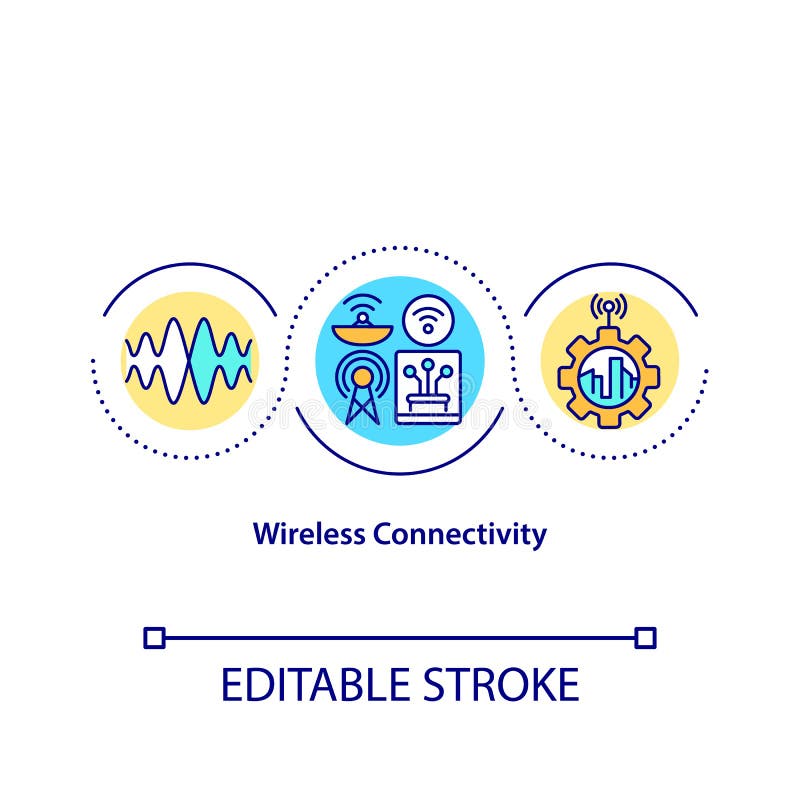 Wireless Connectivity Concept Icon Stock Vector - Illustration of ...