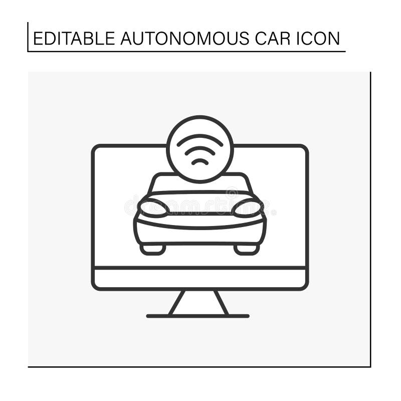 Wireless control line icon stock vector. Illustration of security ...