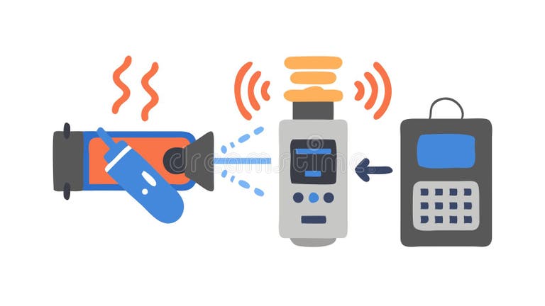 Wireless Data Transfer between Devices for Syncing, Vector Design ...