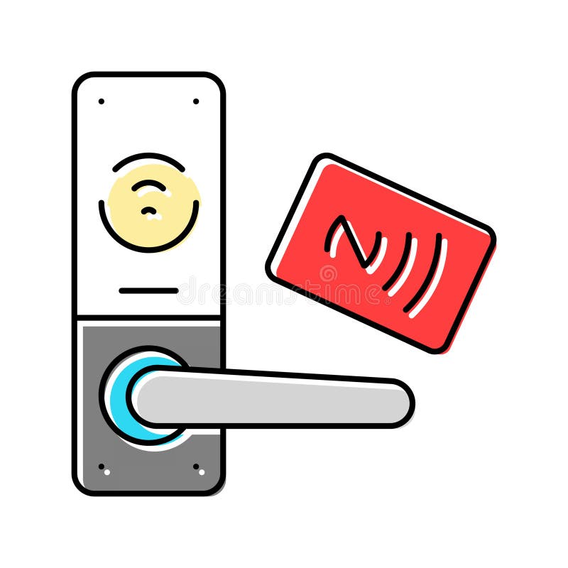 Wireless Data Transfer Nfc Technology Color Icon Vector Illustration ...