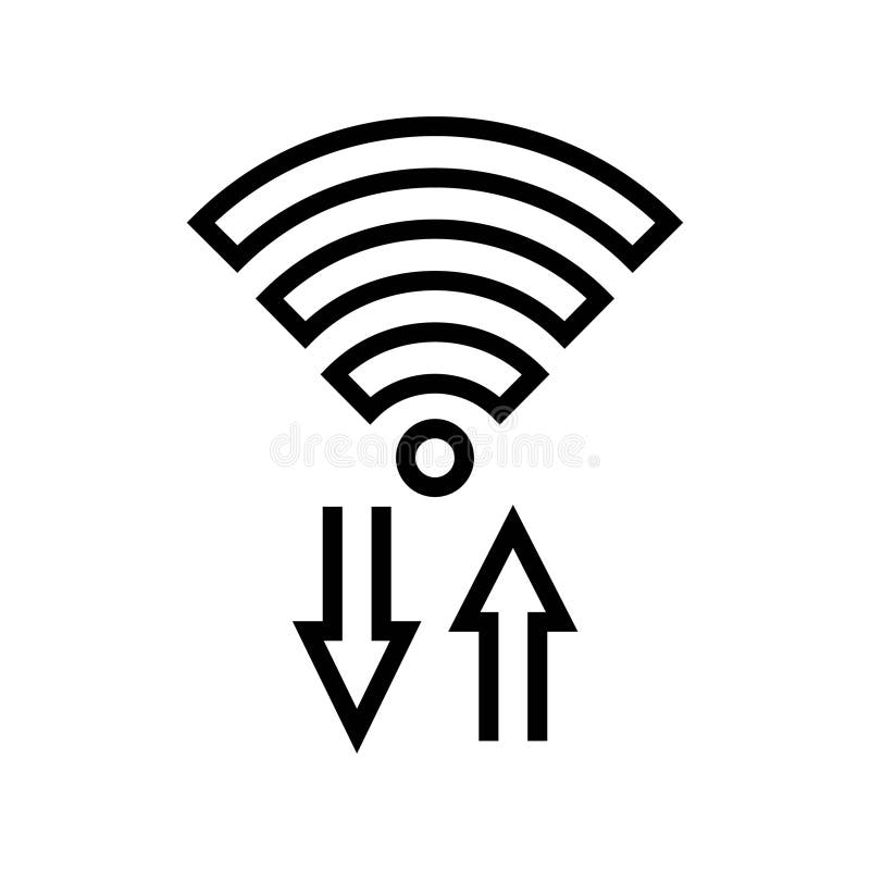 Wireless Data Transfer Nfc Technology Line Icon Vector Illustration ...