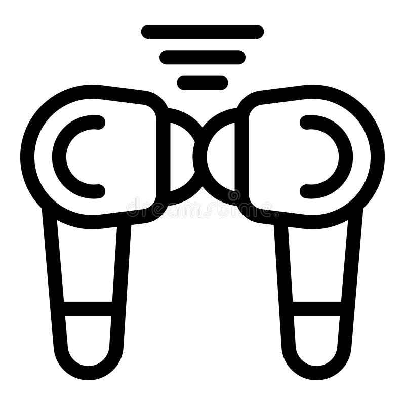 Wireless Earbuds Connecting with Signal Icon Stock Illustration ...