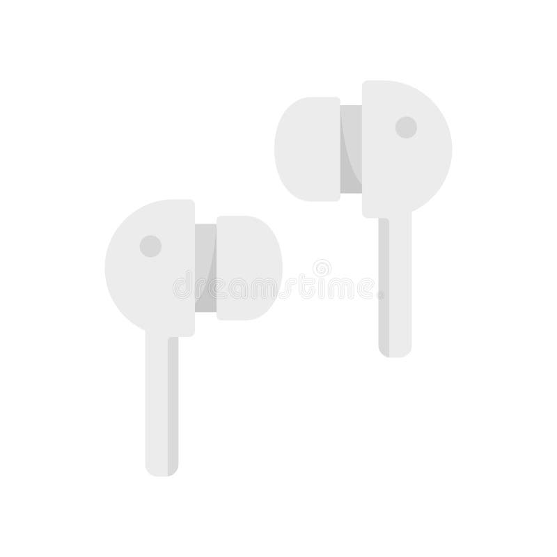 Wireless Earbuds Icon Flat Isolated Vector Stock Vector - Illustration ...