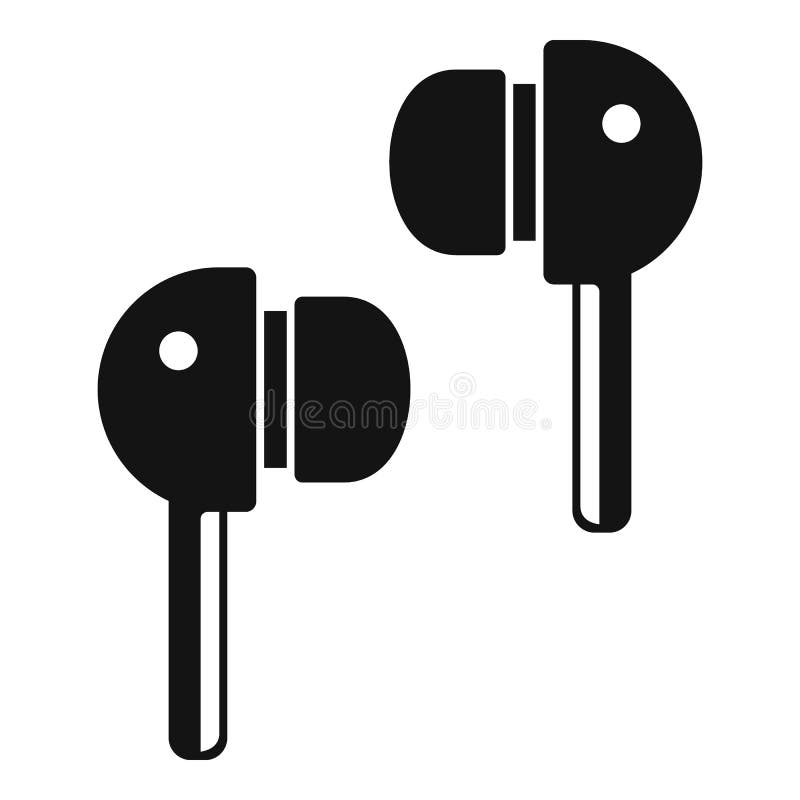Wireless Earbuds Icon, Simple Style Stock Vector - Illustration of ...