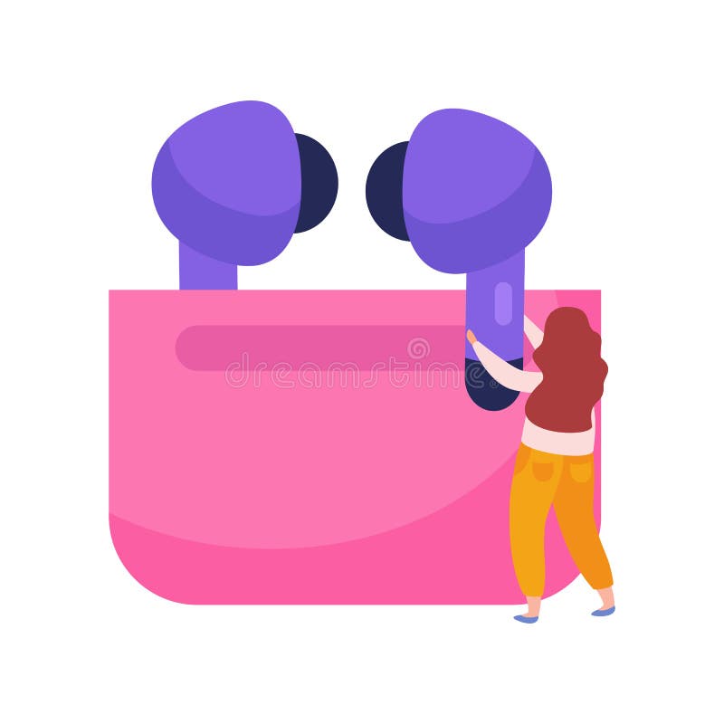 Wireless Earbuds Icon stock vector. Illustration of wireless - 231019510