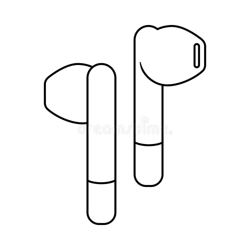 Wireless Earbuds Vector stock vector. Illustration of headphone - 206497897