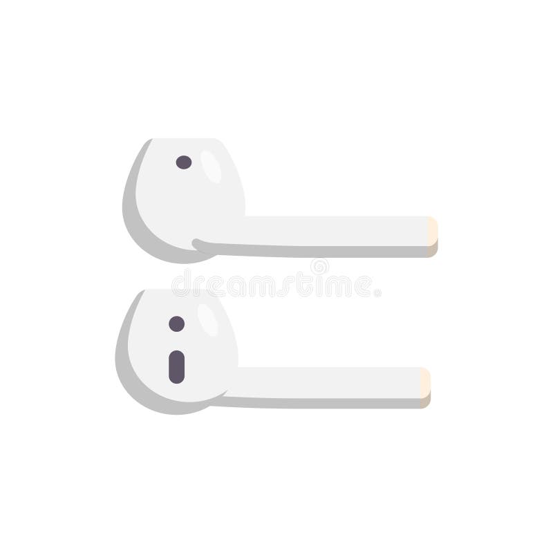 Wireless Earphone Flat Icon. Clean Illustration Design Element on ...