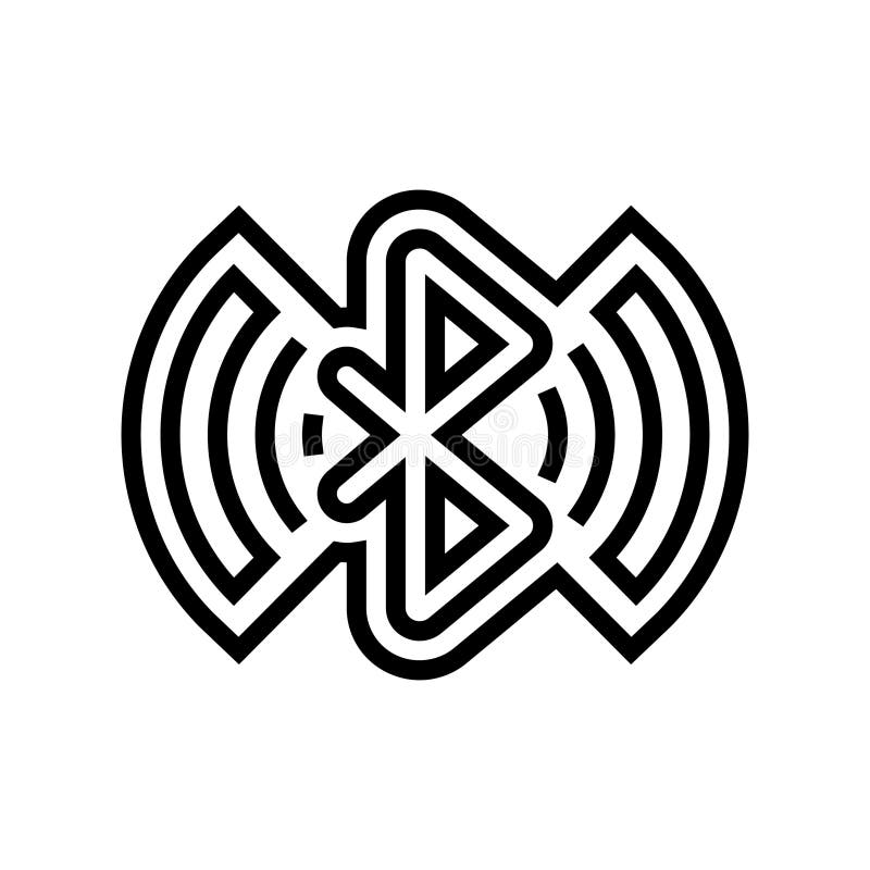 Wireless Enabled Line Icon Vector Illustration Stock Vector ...