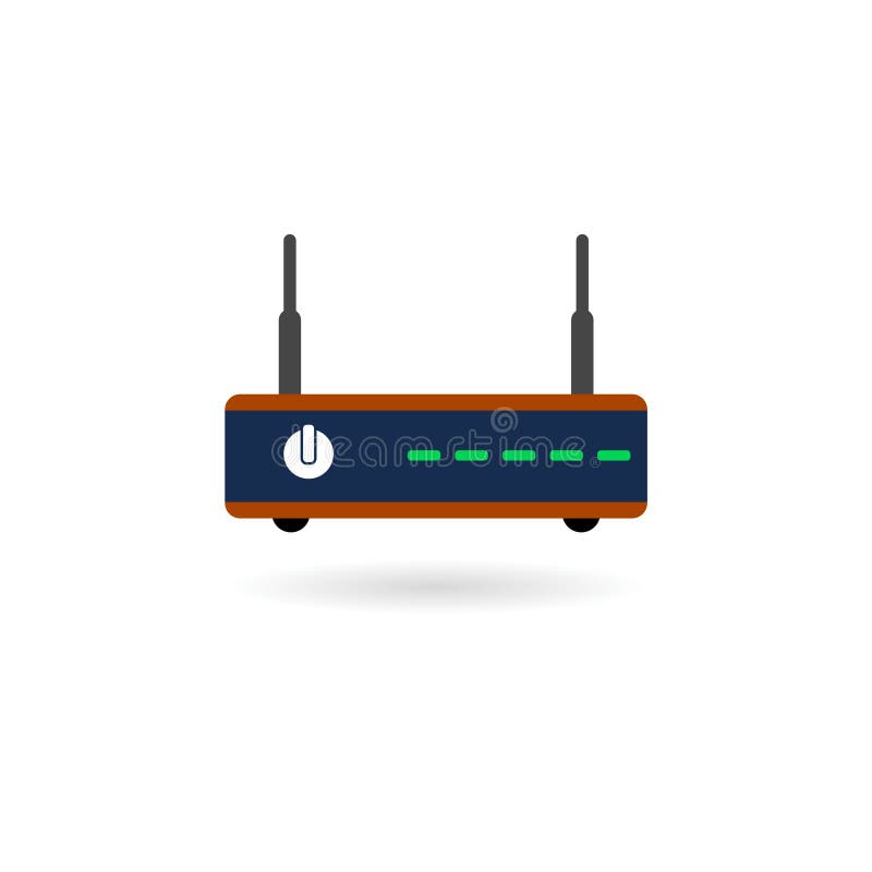 Wireless-Ethernet-Router vektor abbildung. Illustration von ausrüstung ...