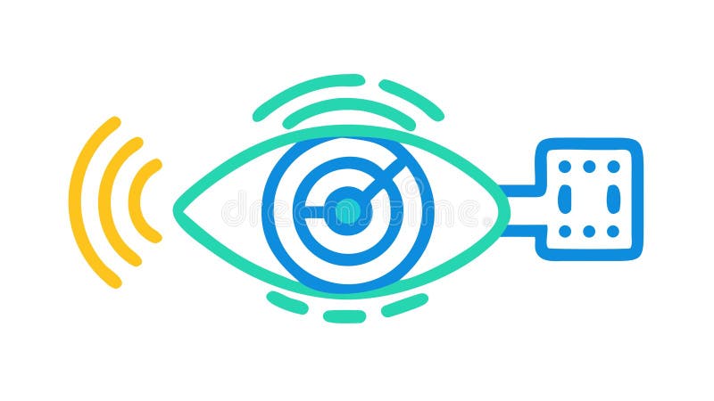 Wireless Eye Sensor, Remote Vision System, Vector Design Generative AI ...