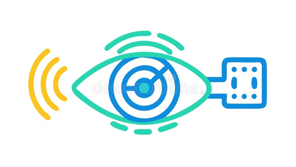 Wireless Eye Sensor, Remote Vision System, Vector Design Generative AI ...