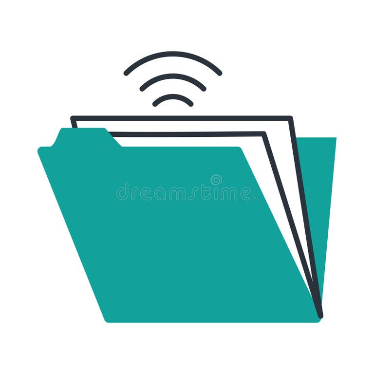 Wireless File Storage Data Management Illustration Stock Vector ...