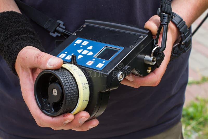 The focus puller stock photo. Image of filming, hold - 118732086