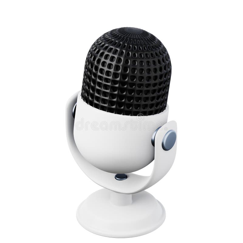 Wireless Futuristic Microphone High Quality 3D Render Illustration Icon ...