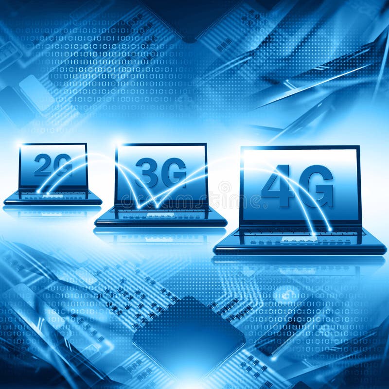 Wireless 4G technology stock illustration. Illustration of digital ...