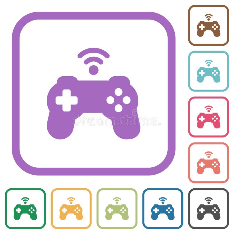 Wireless Game Controllers and TV Stock Vector - Illustration of network ...