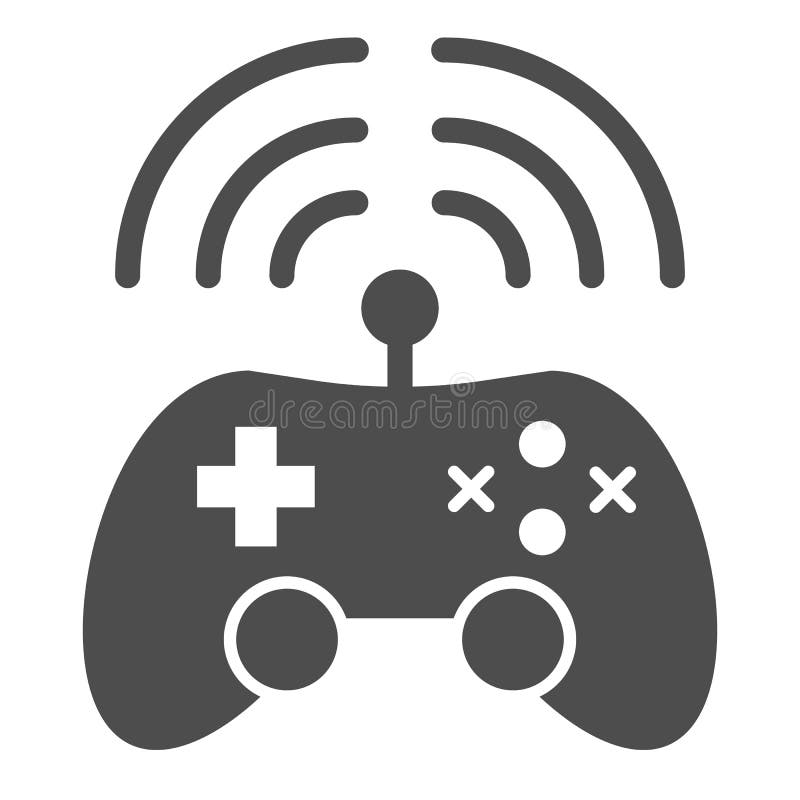 Wireless Game Controller Solid Icon. Joypad Vector Illustration ...